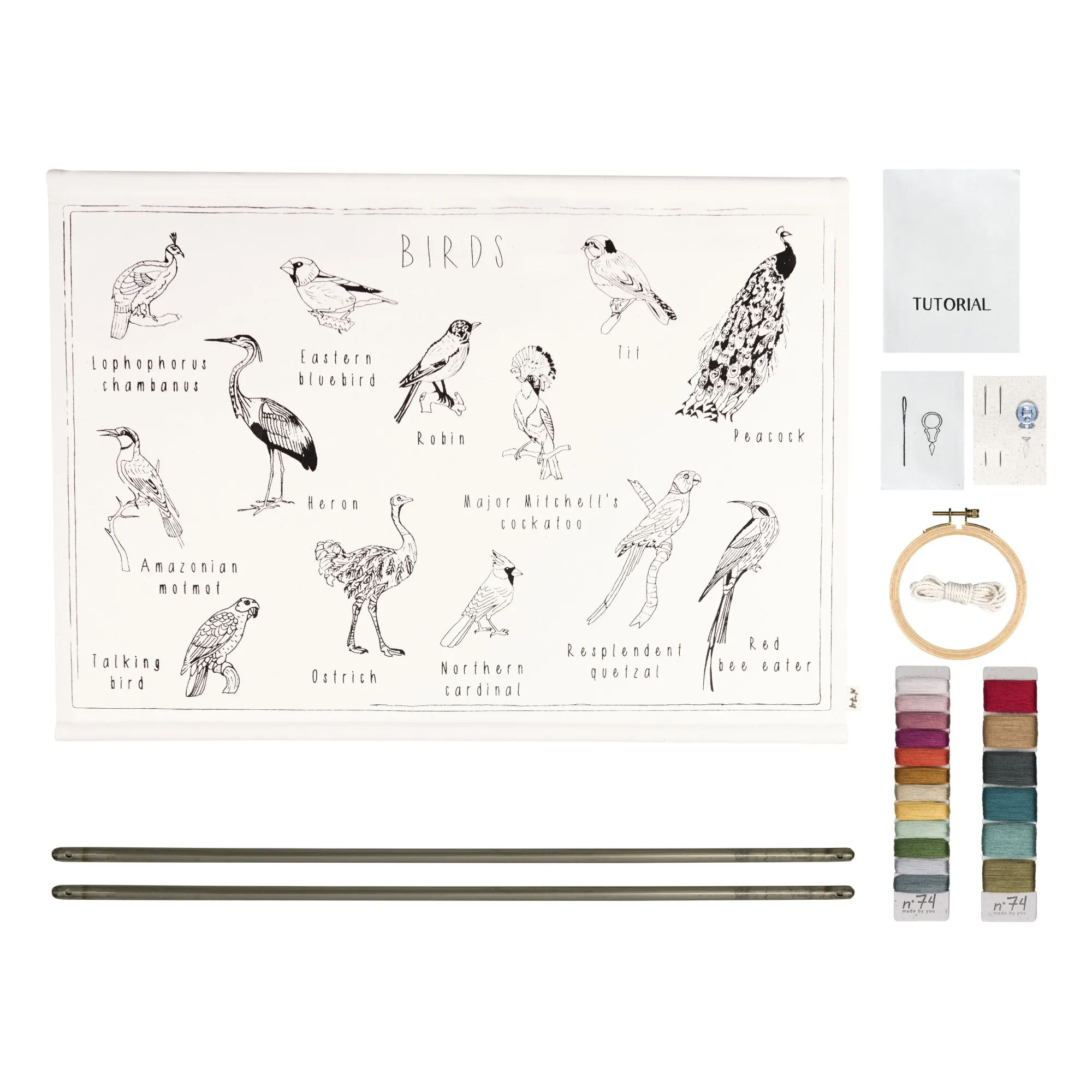 Numero 74 - Poster à broder Birds | Smallable
