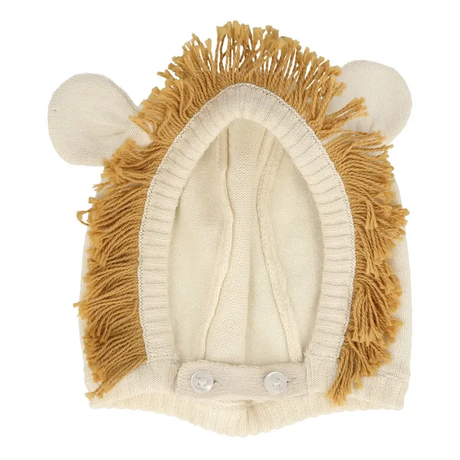Meri Meri - Lion Baby Booties in Organic Cotton - Natural | Smallable