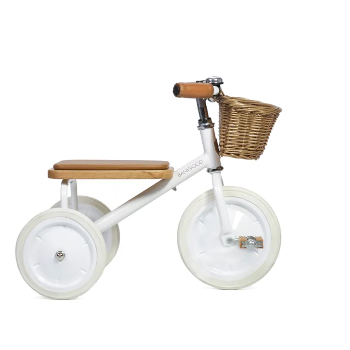 Banwood - Metal and Woode Tricycle - White | Smallable