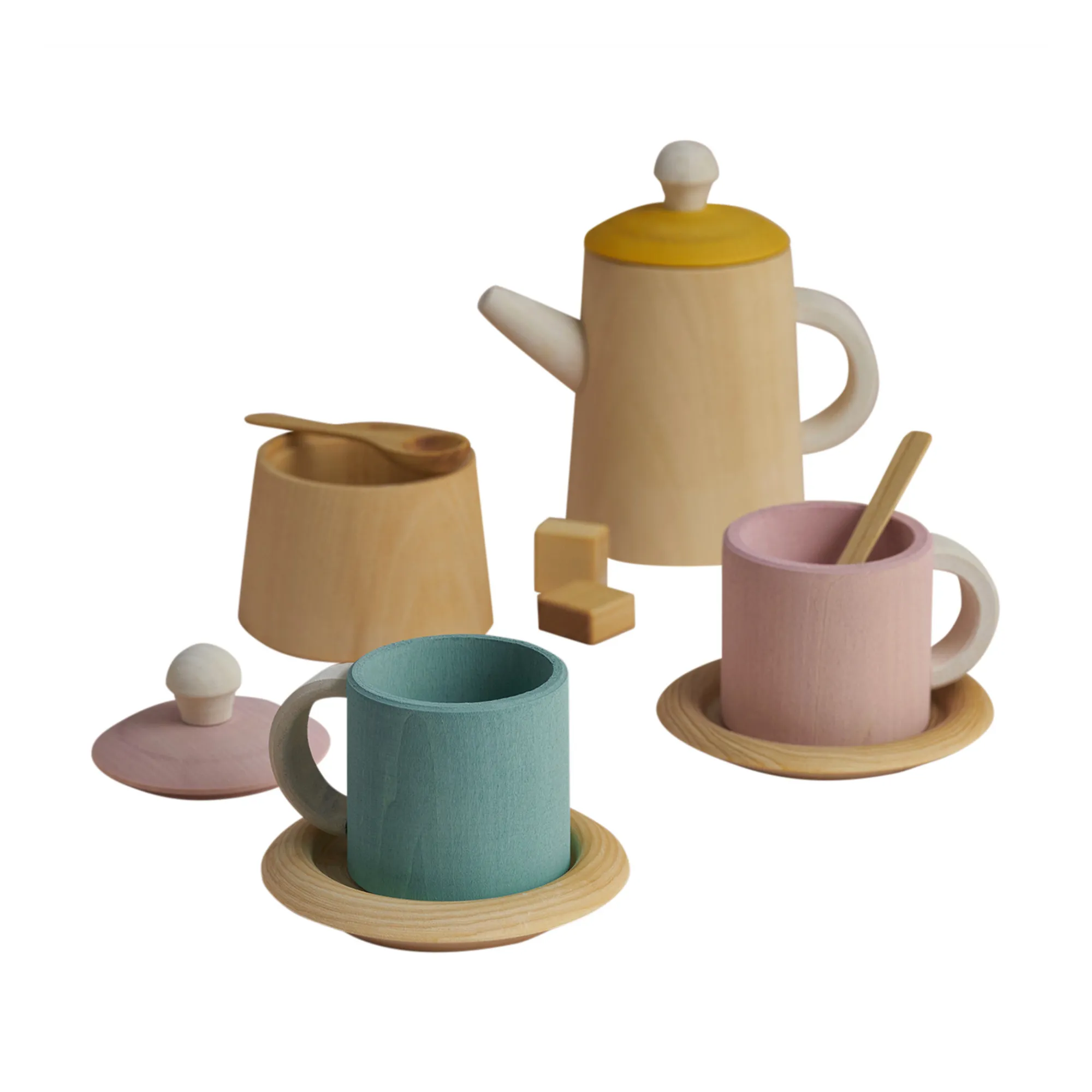 Raduga Grez - Wooden Tea Set - Pale pink | Smallable