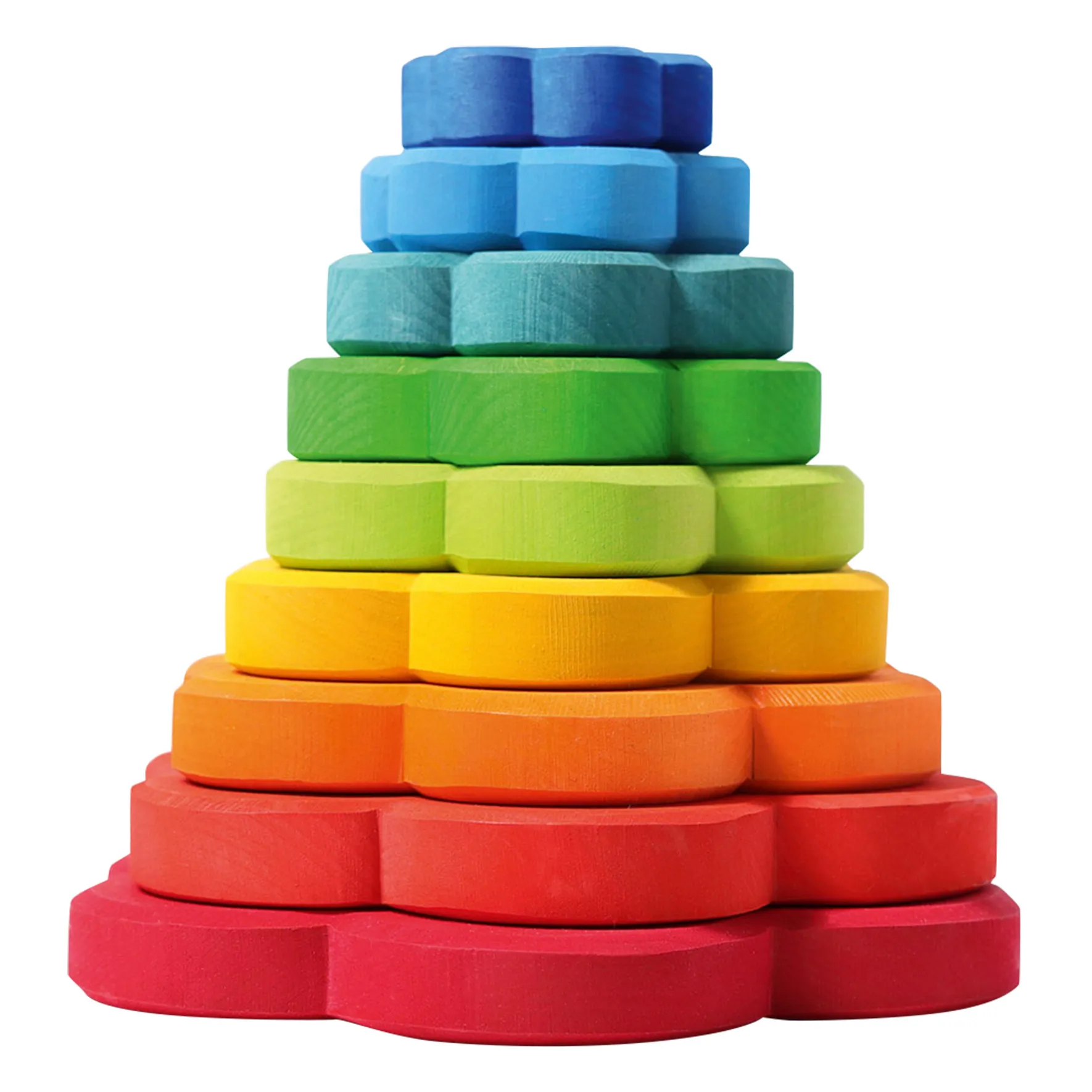 Grimm's - Wooden Flower Stacking Tower | Smallable