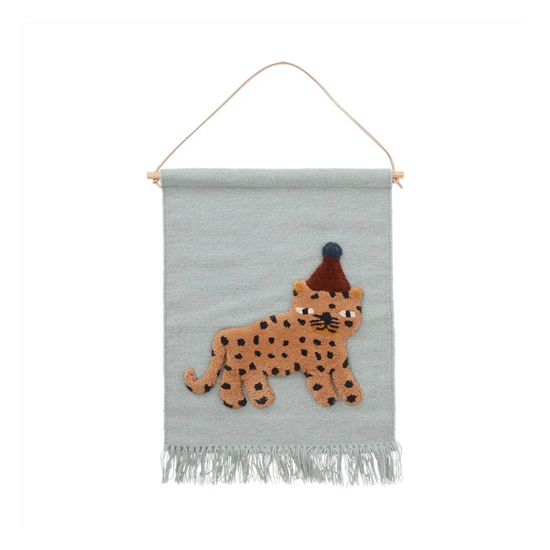 Oyoy Mini - Leopard Wool Wall Rug | Smallable