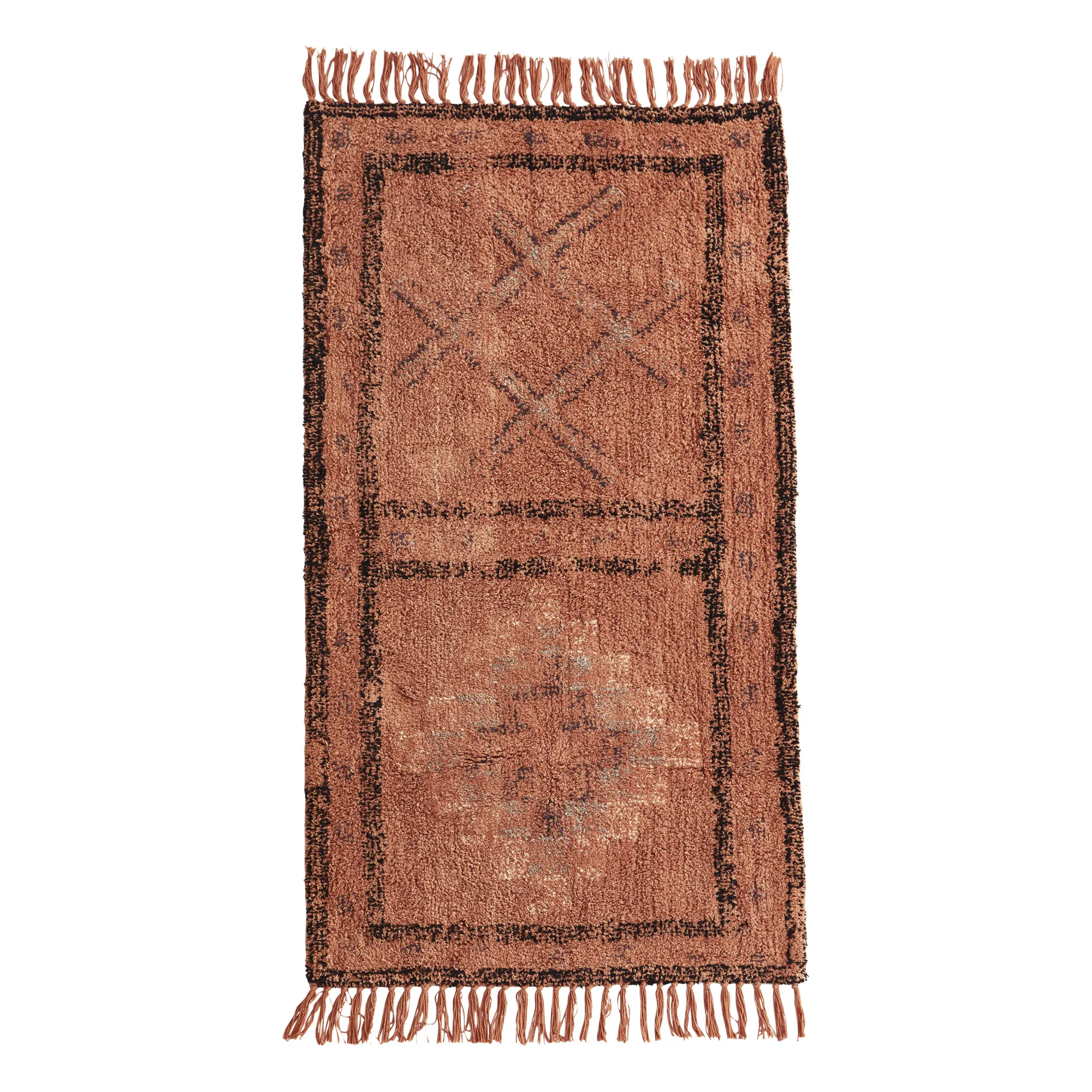 Madam Stoltz - Cotton Rug - 70 x 140cm - Orange | Smallable