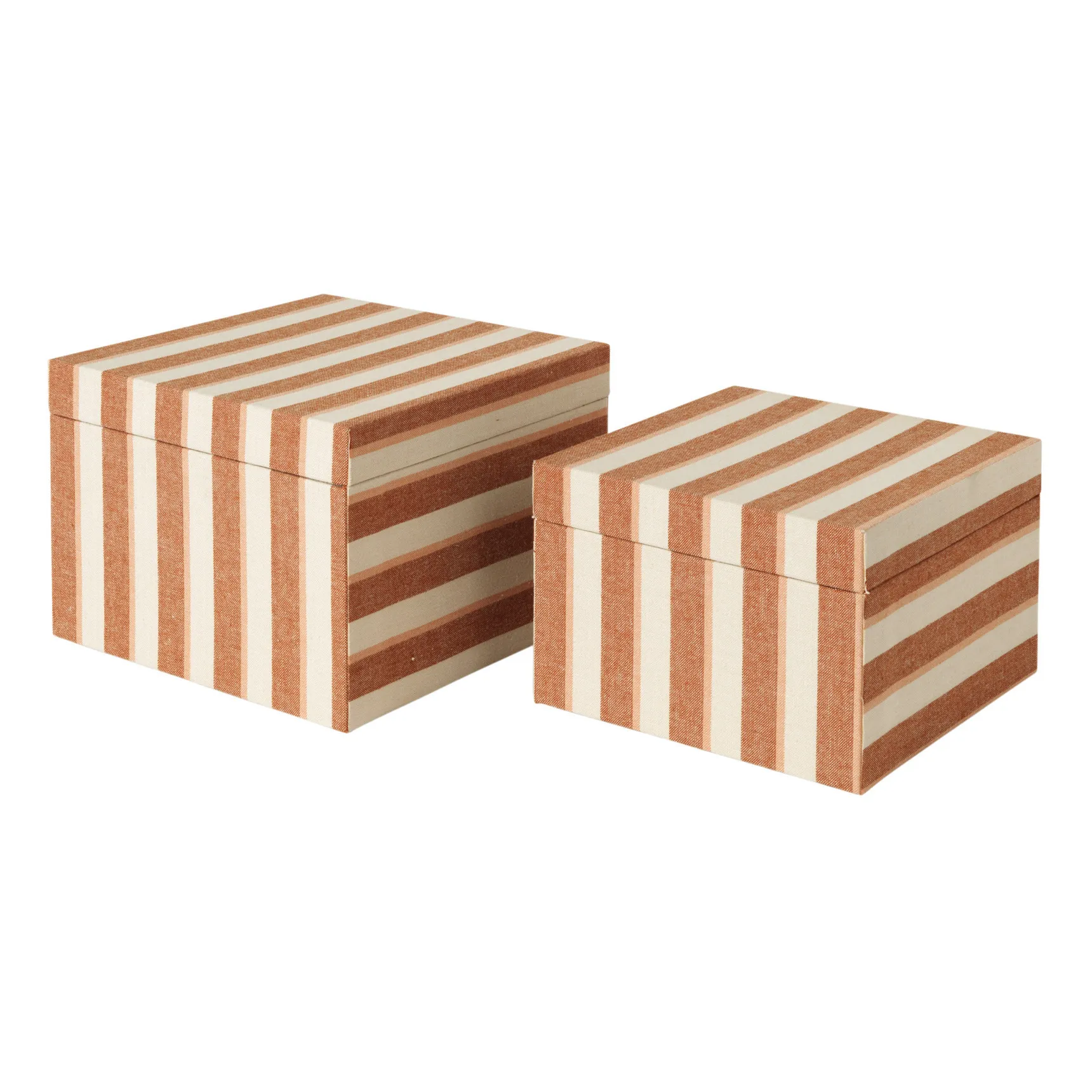 Broste Copenhagen - Cléo Cardboard Boxes - Set of 2 - Caramel | Smallable