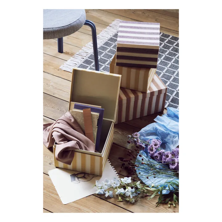 Broste Copenhagen - Cléo Cardboard Boxes - Set of 2 - Caramel | Smallable