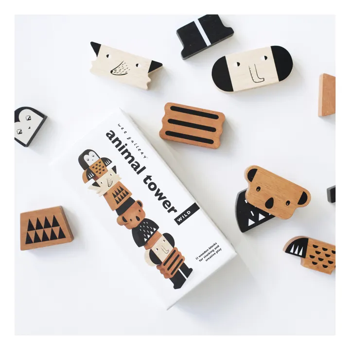Wee Gallery - Wooden Animal Tower | Smallable