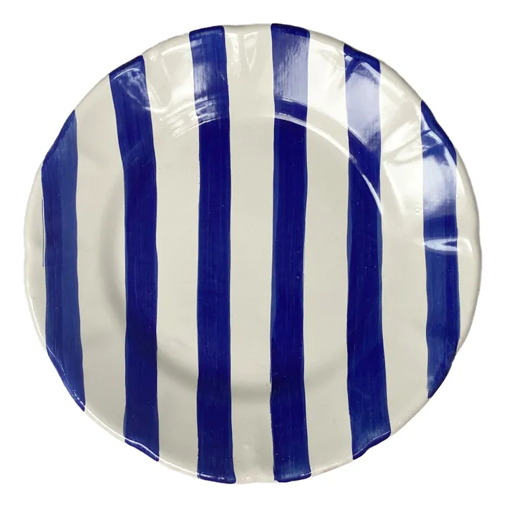 Popolo - Striped Plate - 20cm - Blue | Smallable