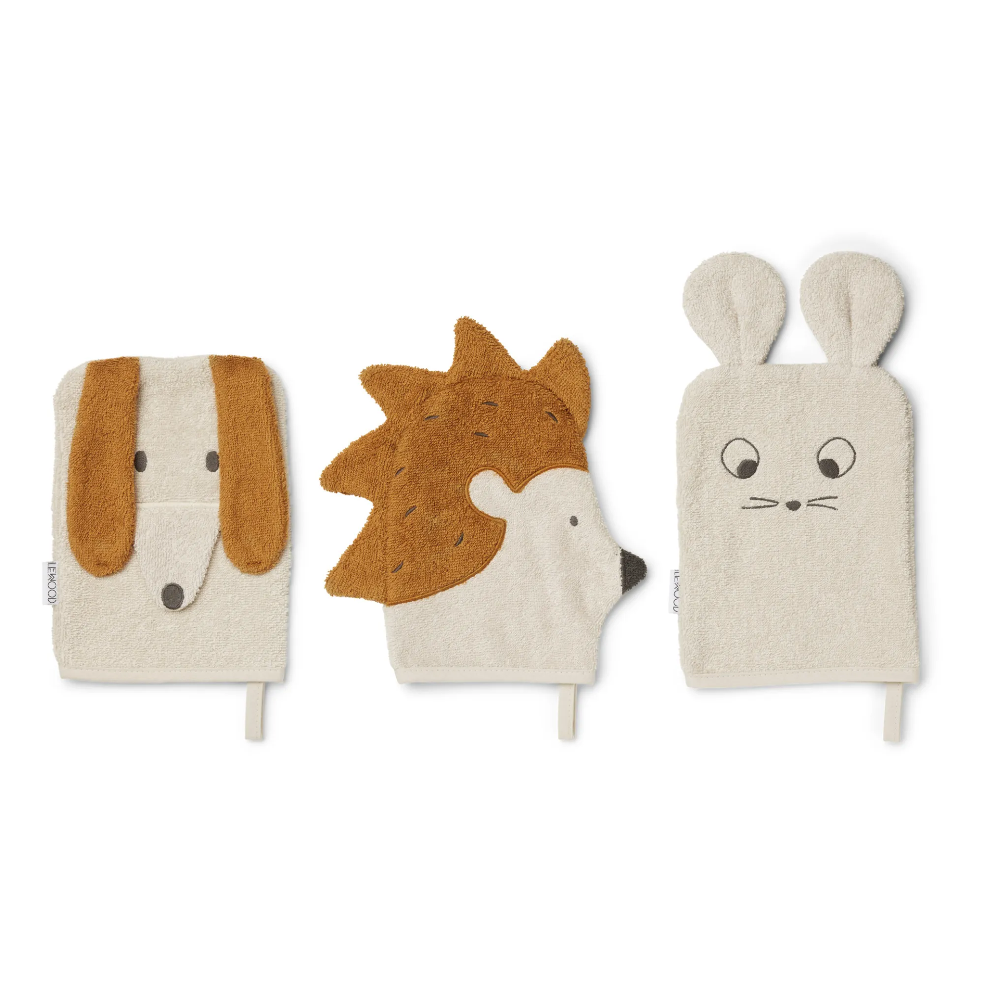 Liewood - Sylvester Organic Cotton Washing Mitts - Set of 3 | Smallable