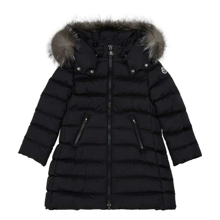 Moncler Abelle Long Down Jacket Black Smallable