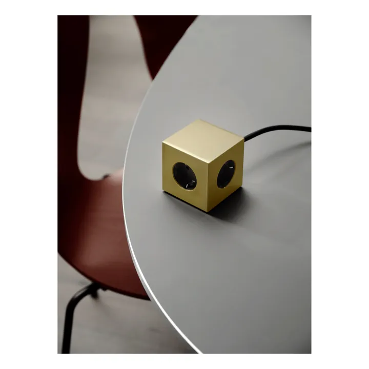 Avolt - Square 1 Extension Cord with USB Plug - Brass | Smallable