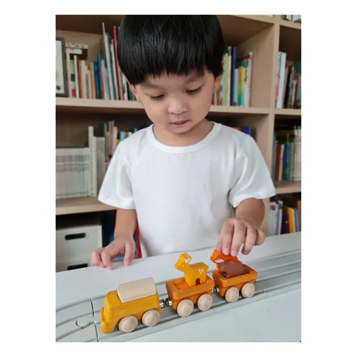Plan Toys - Wooden Cargo Train | Smallable