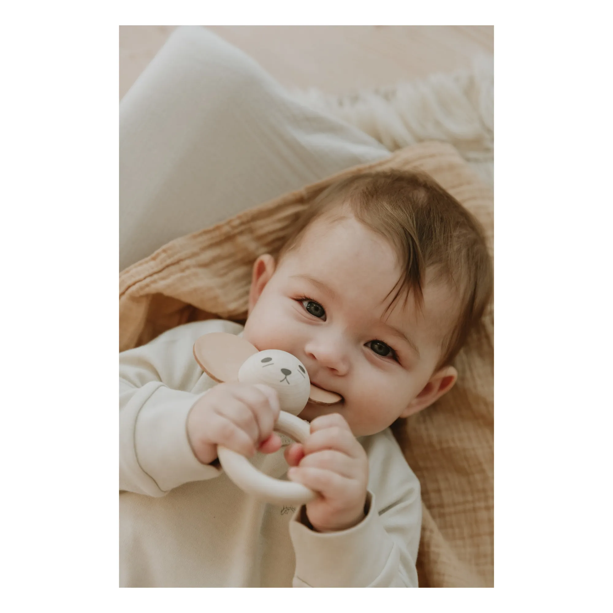 Baby leather teething toy store