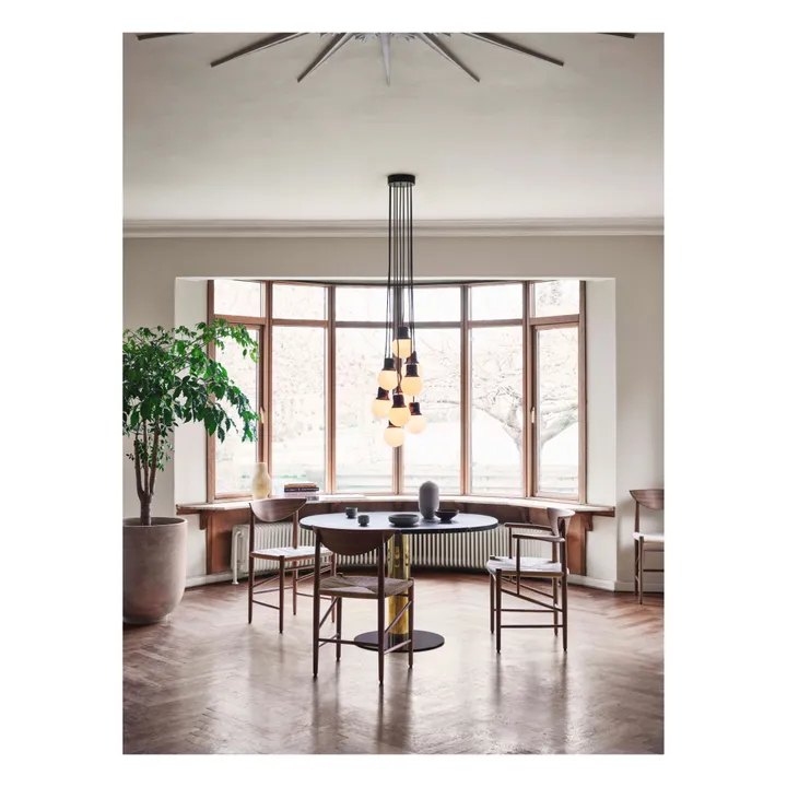 & Tradition - HM4 Drawn Wooden Chair with Armrests - Walnut | Smallable
