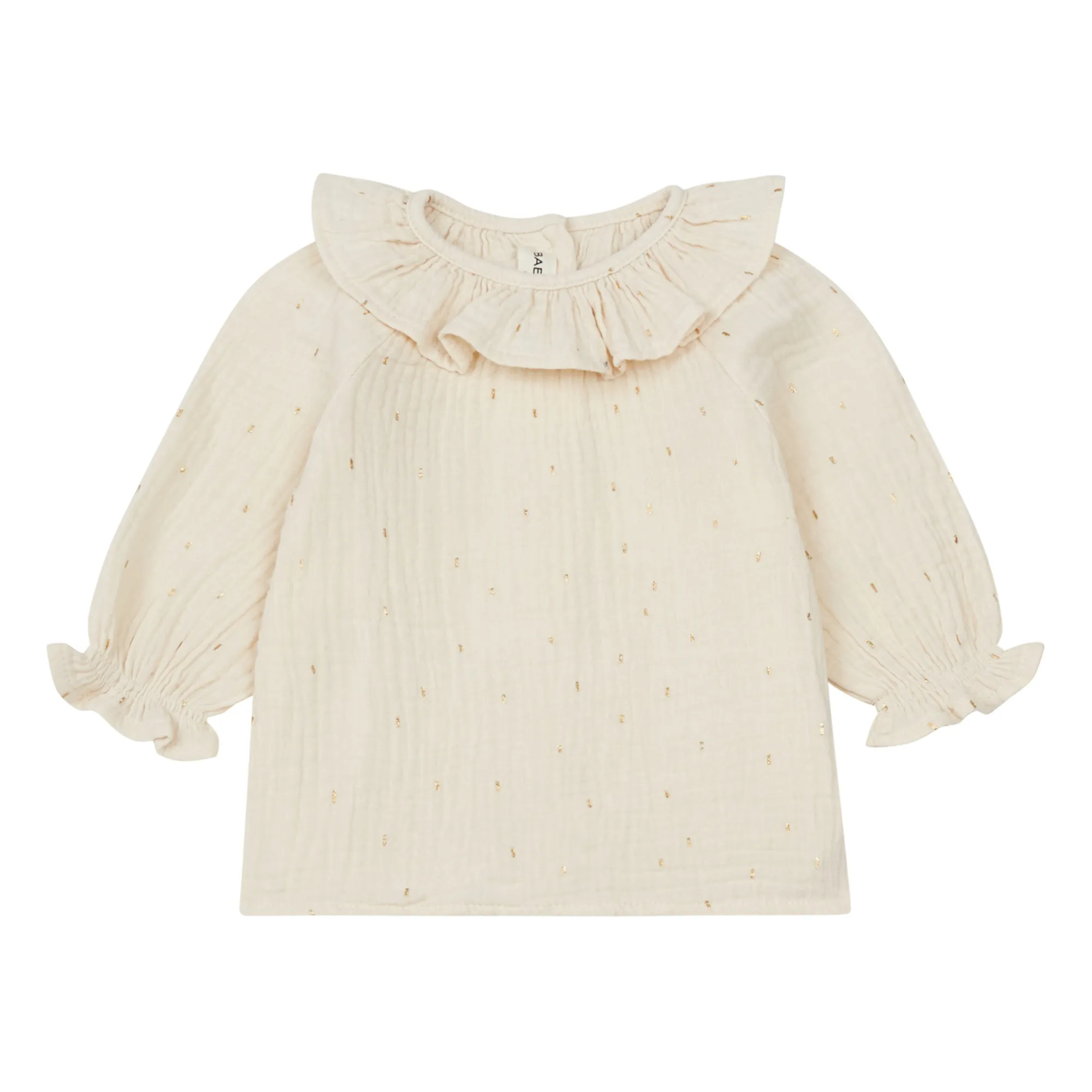 Babe & Tess - Cotton Muslin Spotted Baby Blouse - Ecru | Smallable