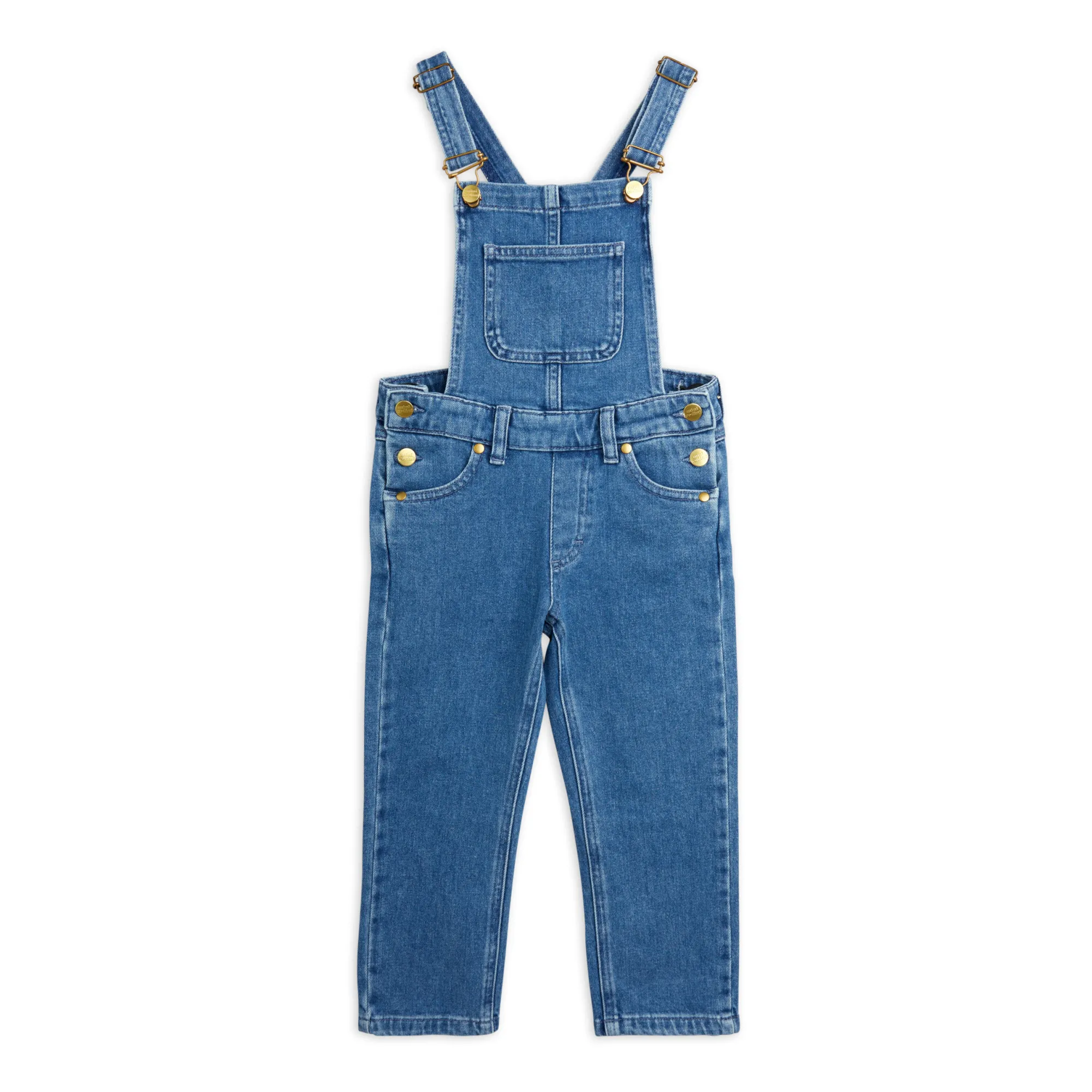 Mini Rodini - Organic Cotton Denim Overalls - Denim blue | Smallable
