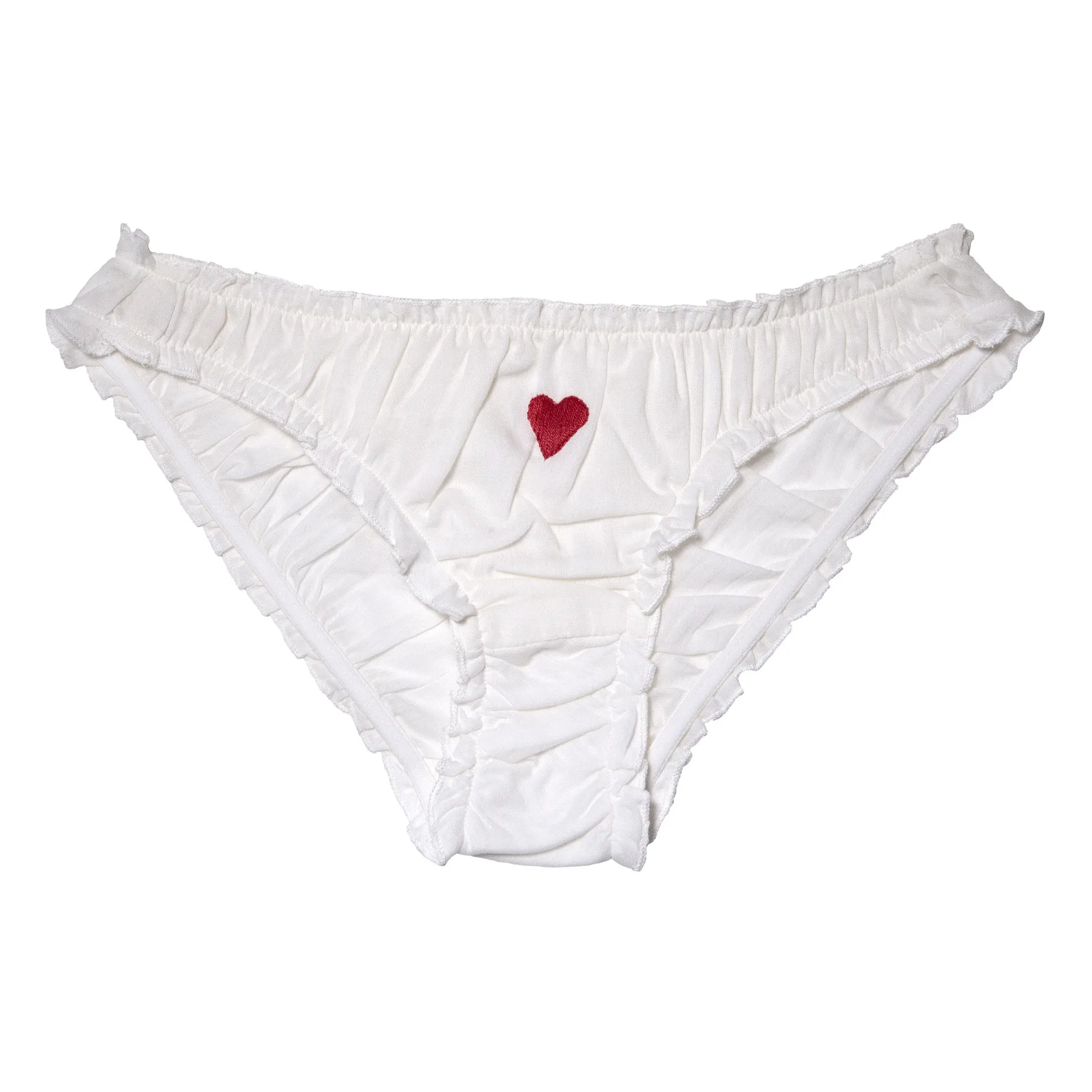 Germaine des prés - Simone Organic Cotton Embroidered Heart Briefs ...