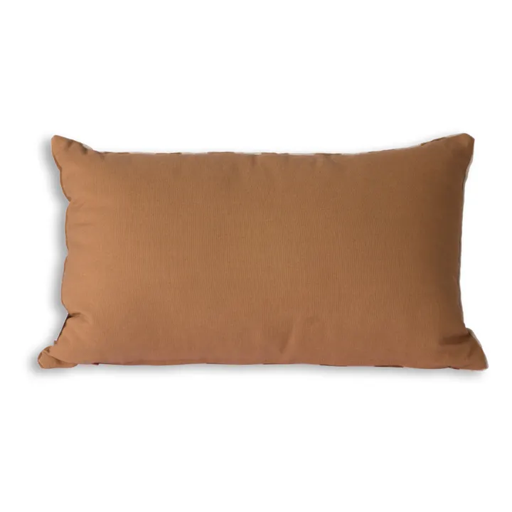 HKliving - Rectangular Striped Velvet Cushion - Brown | Smallable