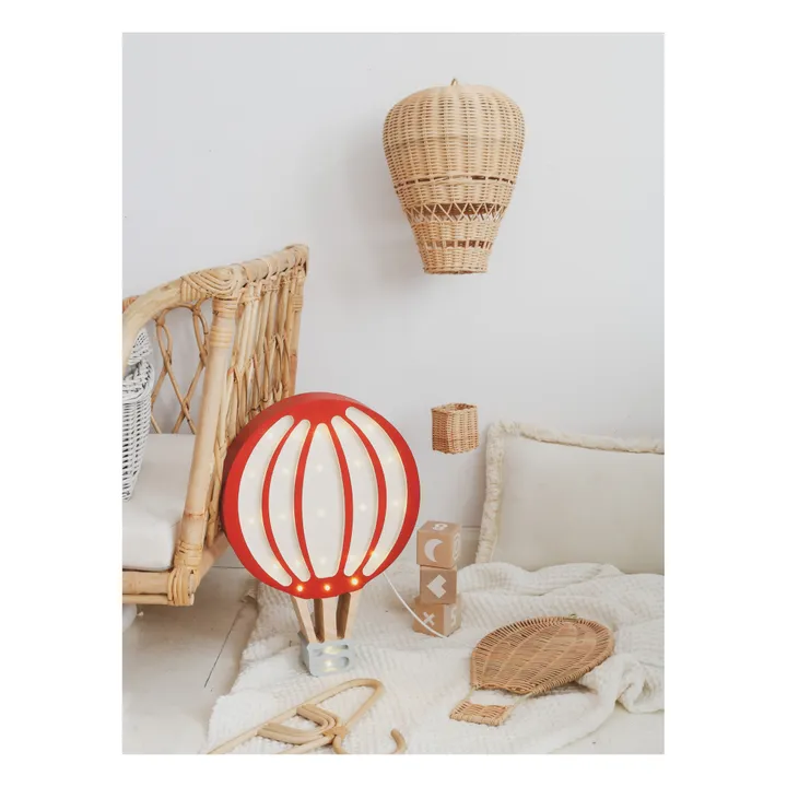 Hot Air Balloon Table Lamp Burgundy