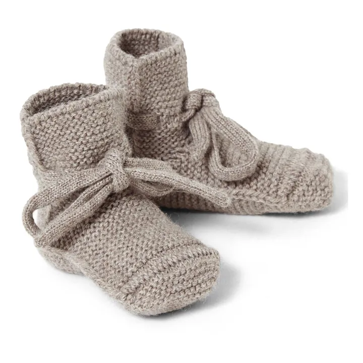 Hvid - Merino Wool Booties - Oatmeal | Smallable
