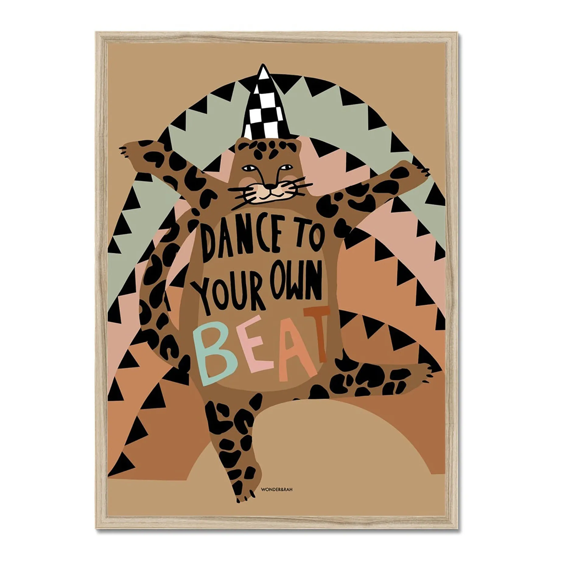Wonder & Rah - Dancing Leopard Poster | Smallable