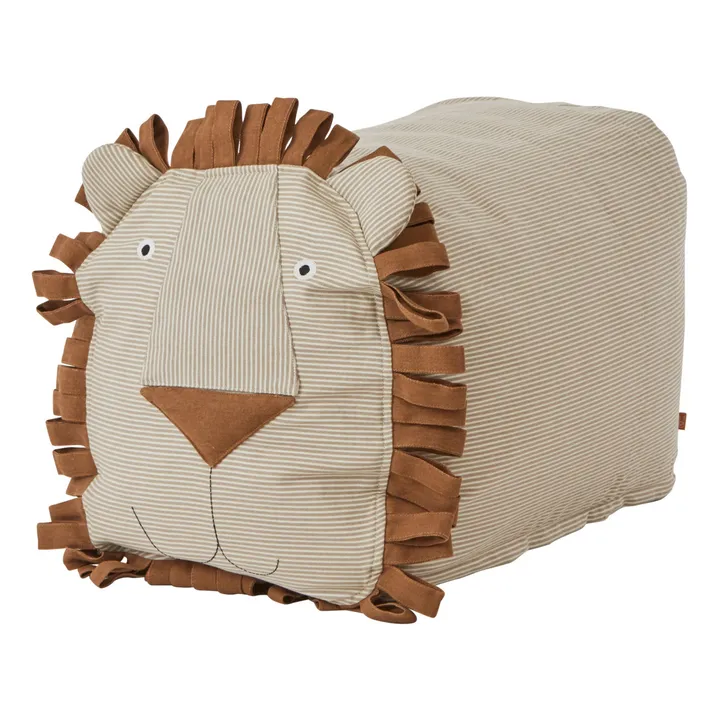 Oyoy Mini - Lobo the Lion Pouffe - Caramel | Smallable