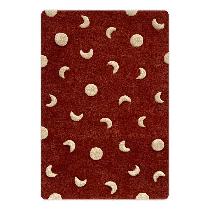 Maison Deux - Woollen Moon Rug - Burgundy | Smallable