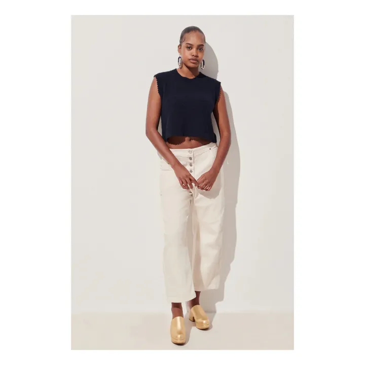 Rachel Comey - Relent Bouclette Knit Top - Navy blue | Smallable