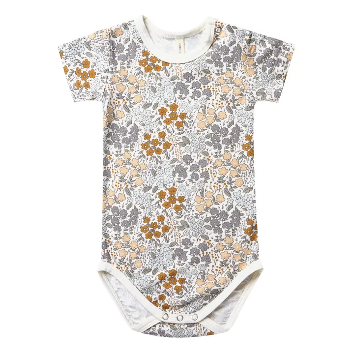 Quincy Mae - Bamboo Baby Bodysuit - Ecru | Smallable