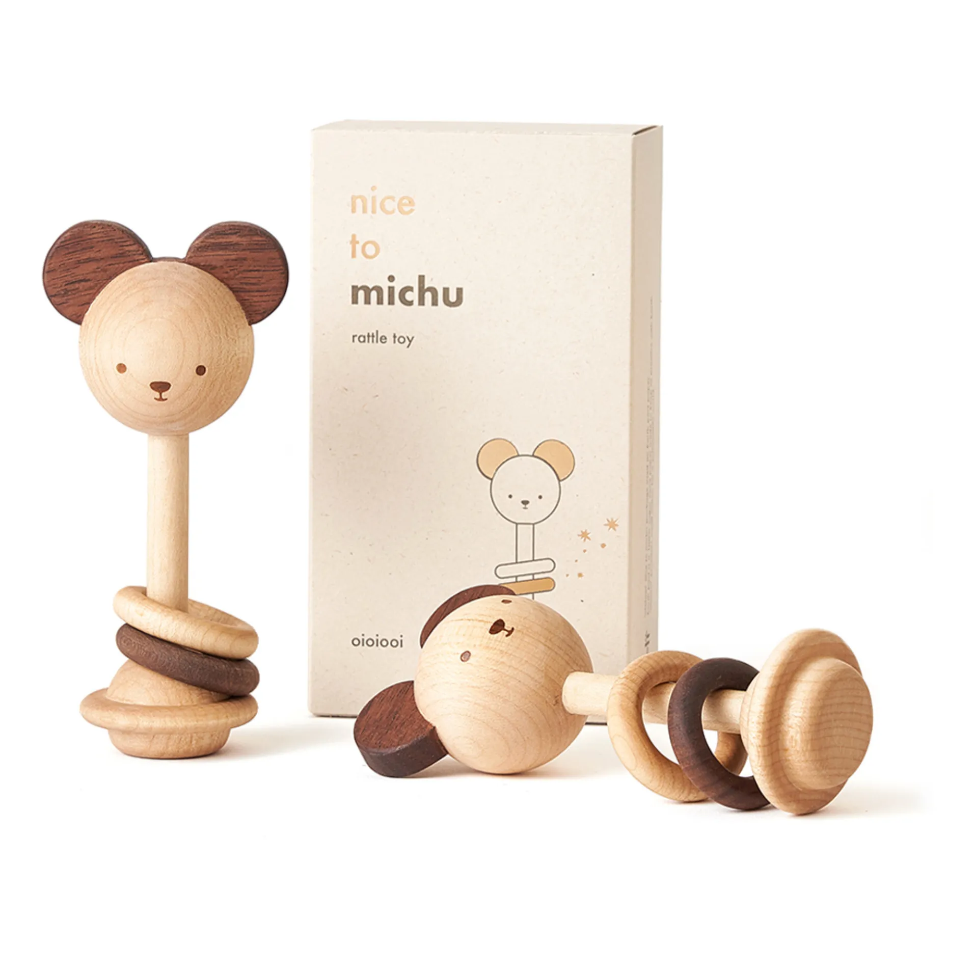 OIOIOOI - Wooden Rattle | Smallable