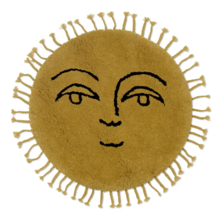 Ferm Living Kids - Tufted Sun Rug - Yellow | Smallable
