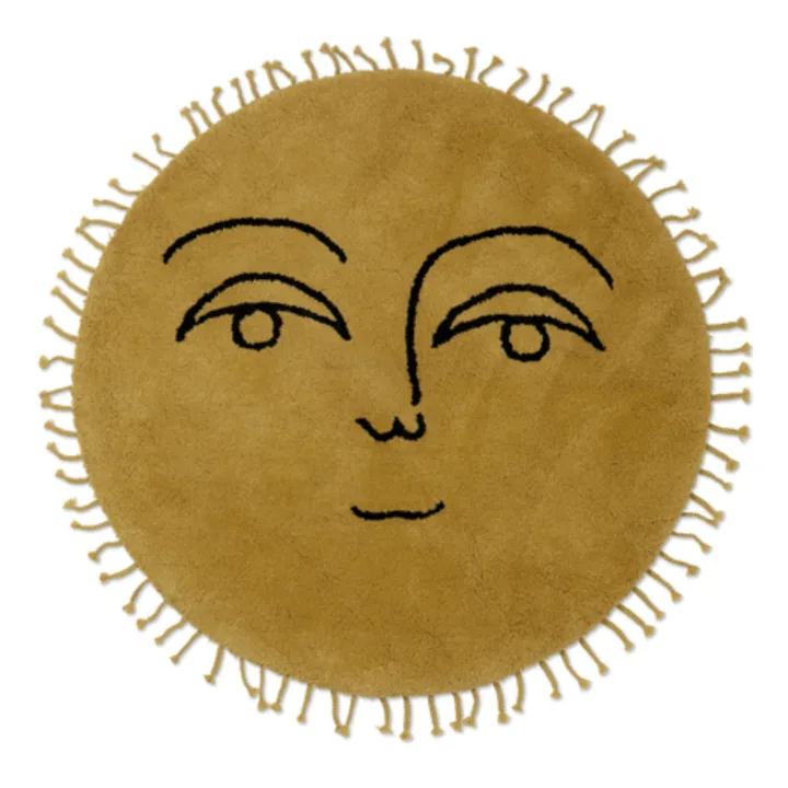 Ferm Living Kids - Tufted Sun Rug - Yellow | Smallable