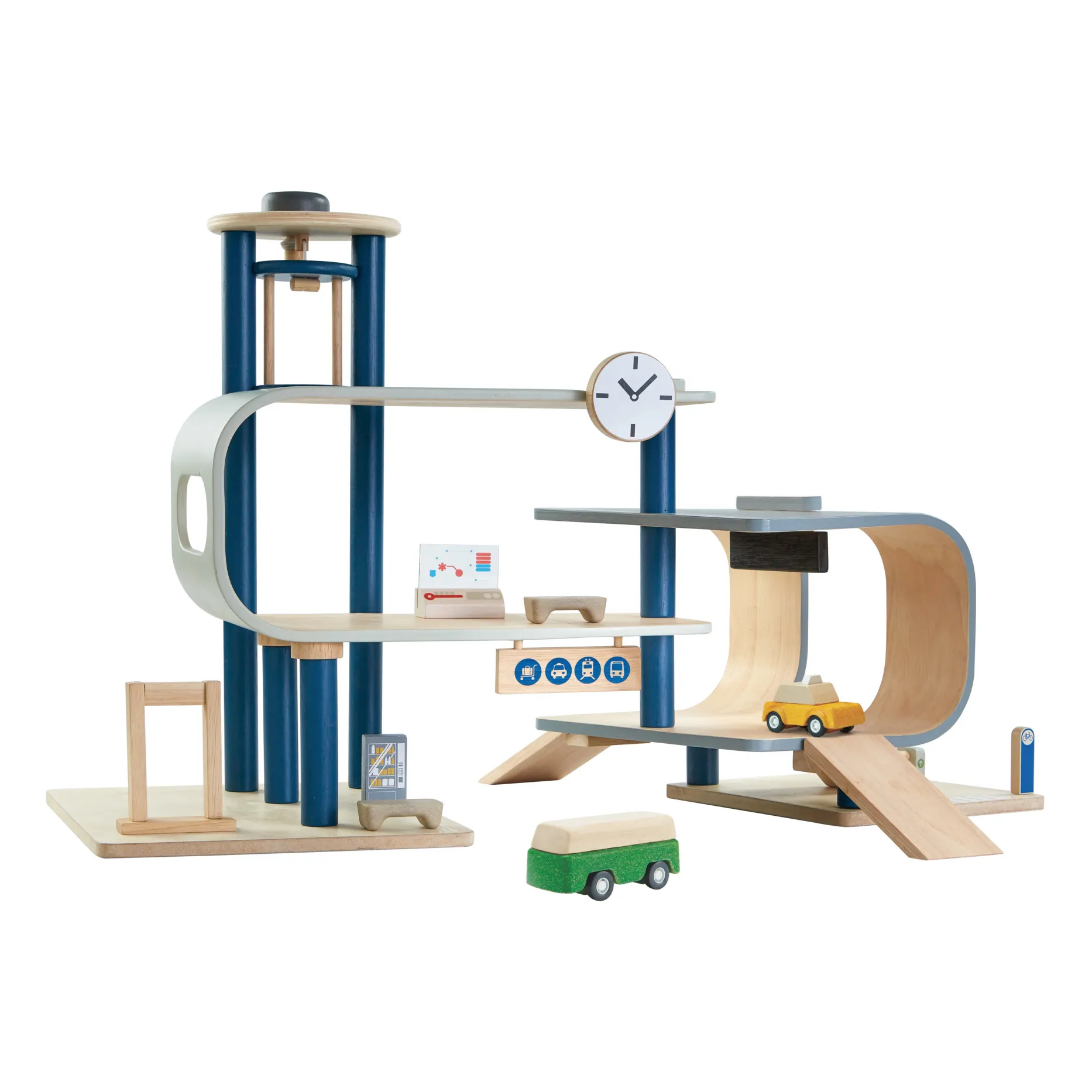 Plan Toys - Wooden Train Station Toy | Smallable