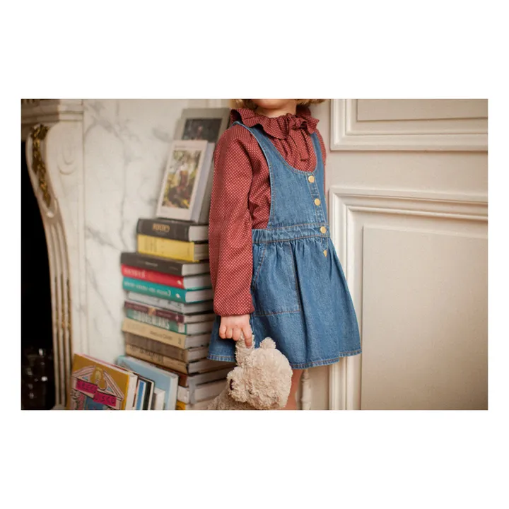 Louis Louise - Solia Denim Apron Dress - Denim blue | Smallable