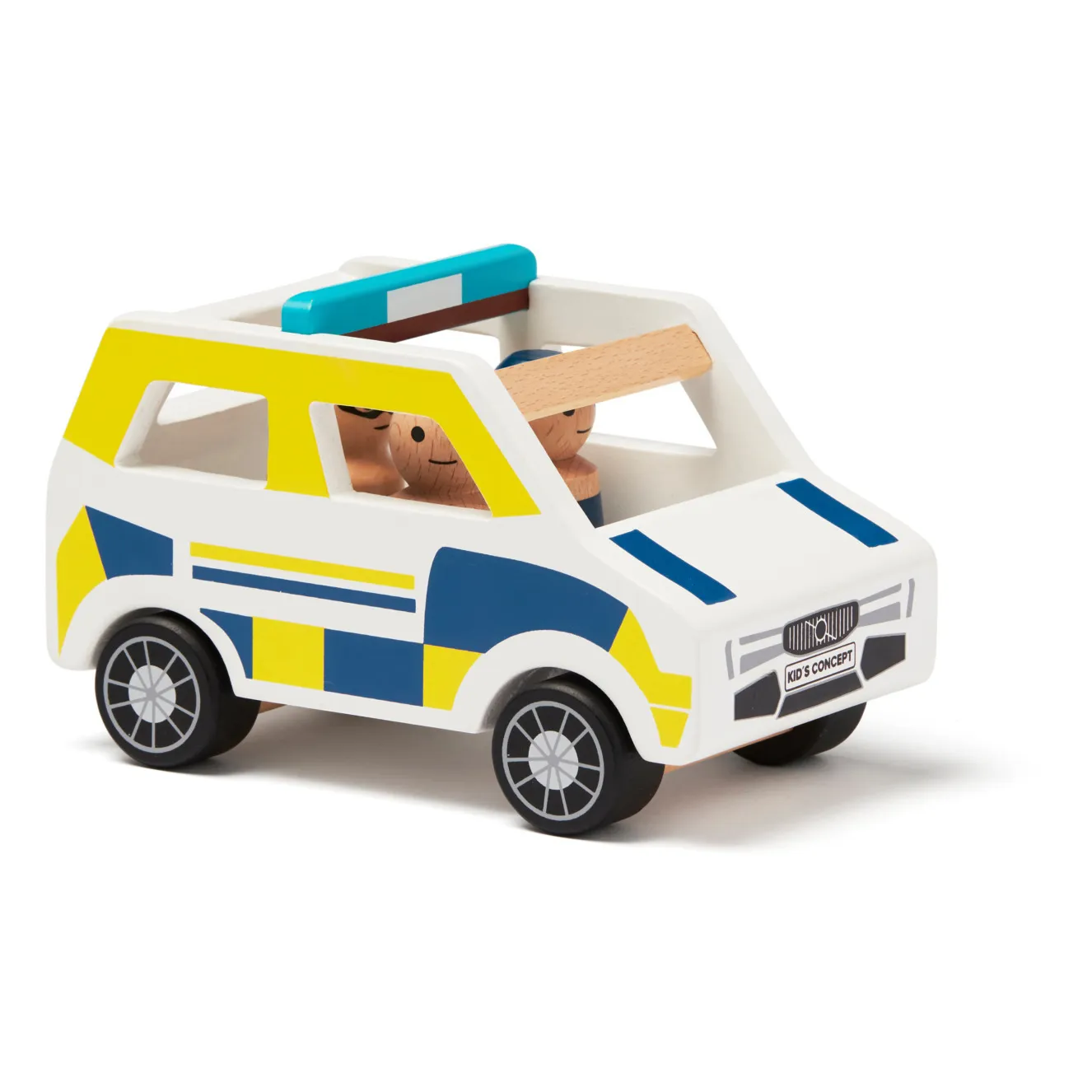 Kid's Concept - Wooden Police Car - Yellow | Smallable