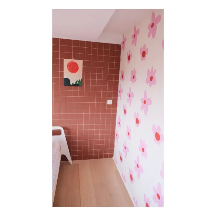 Mathilde Cabanas - Flower Wallpaper - Mathilde Cabanas x Bonjourgeorges - Pink | Smallable