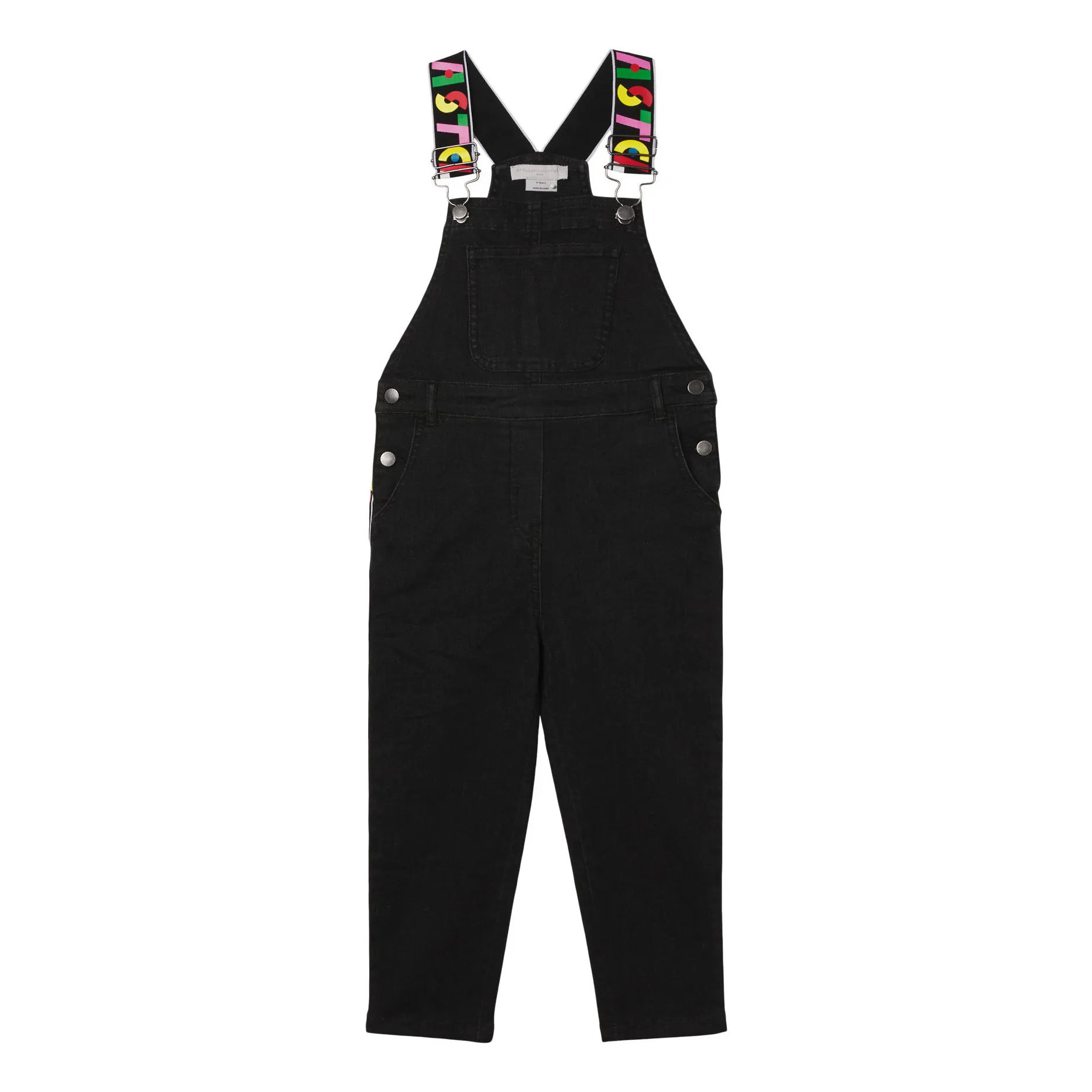 Stella McCartney Kids - Denim Logo Band Overalls - Black | Smallable