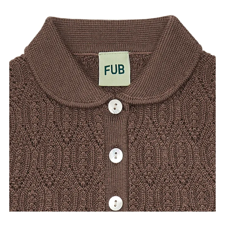 FUB - Merino Wool Peter Pan Collar Jumper - Brown | Smallable