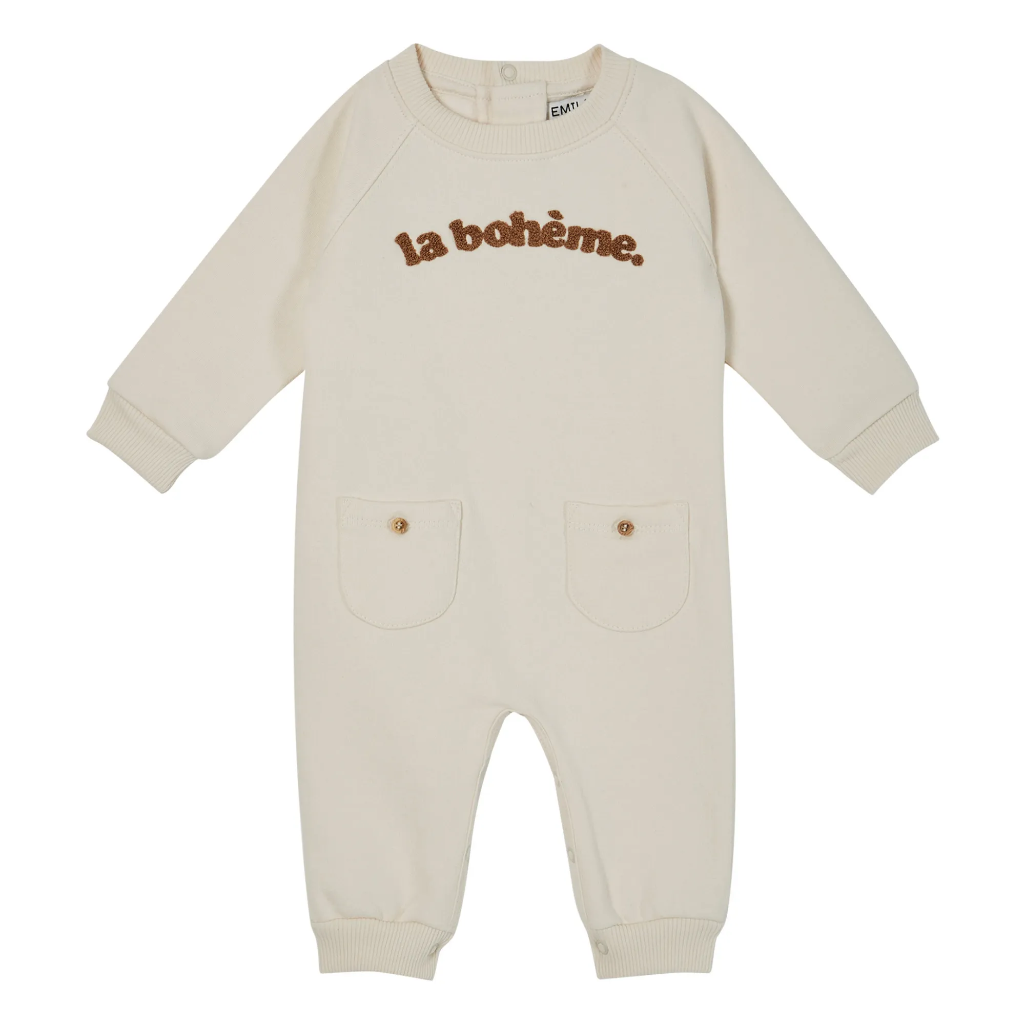 Emile et Ida - Bohème Organic Fleece Jumpsuit - Ecru | Smallable