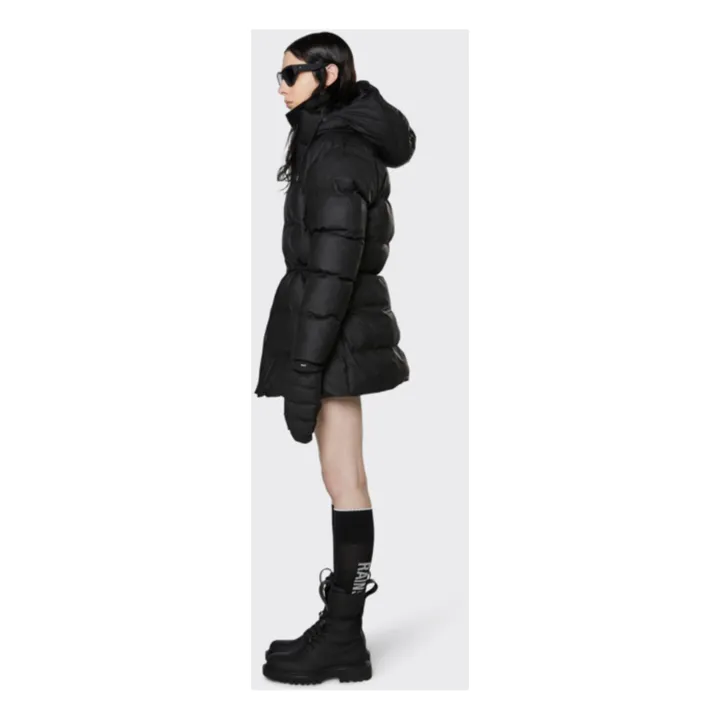 Rains - Belted Puffer Jacket - Black | Smallable