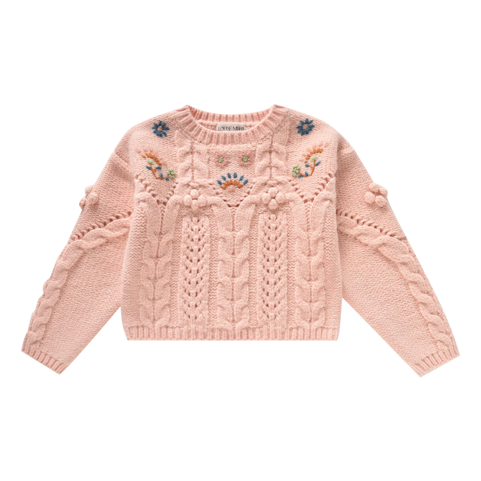 Louise Misha - Georgette Hand-Embroidered Jumper - Pink | Smallable