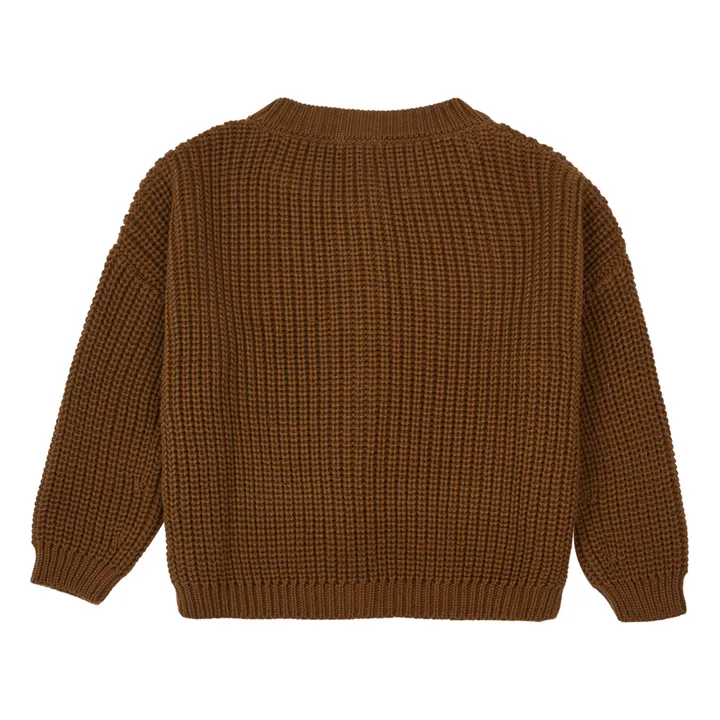 The Simple Folk - Organic Cotton Knitted Cardigan - Rust | Smallable