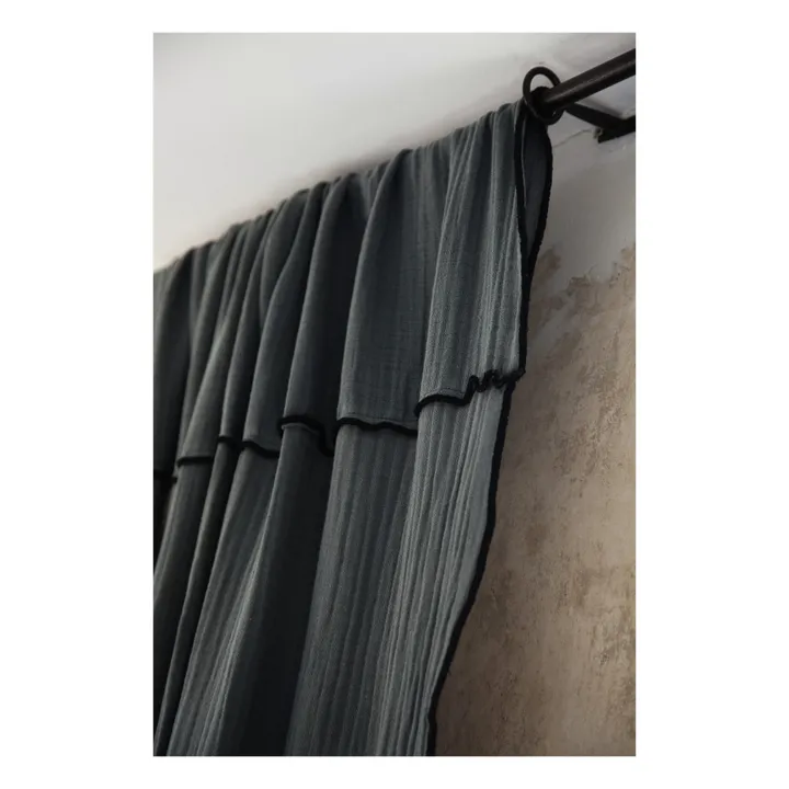 Autumn - Double Cotton Muslin Curtain - Forest Green | Smallable