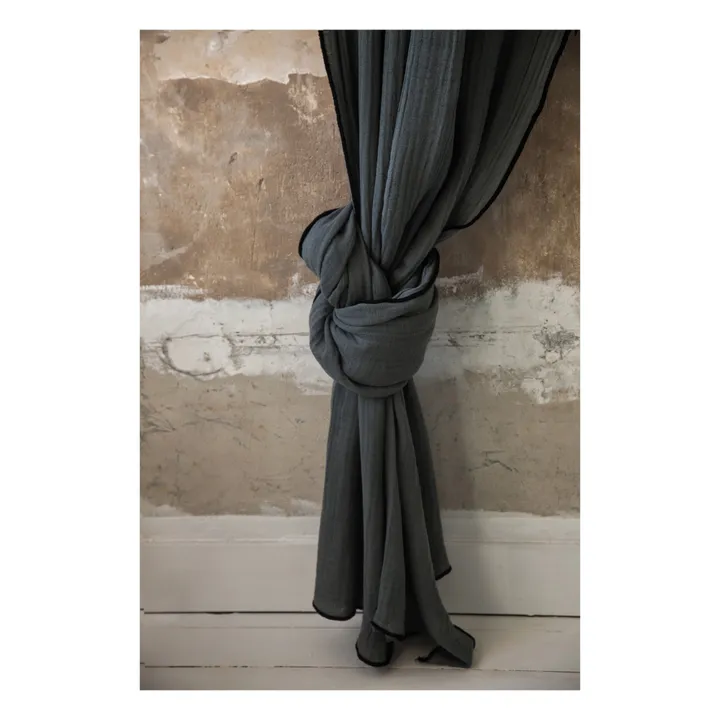 Autumn - Double Cotton Muslin Curtain - Forest Green | Smallable