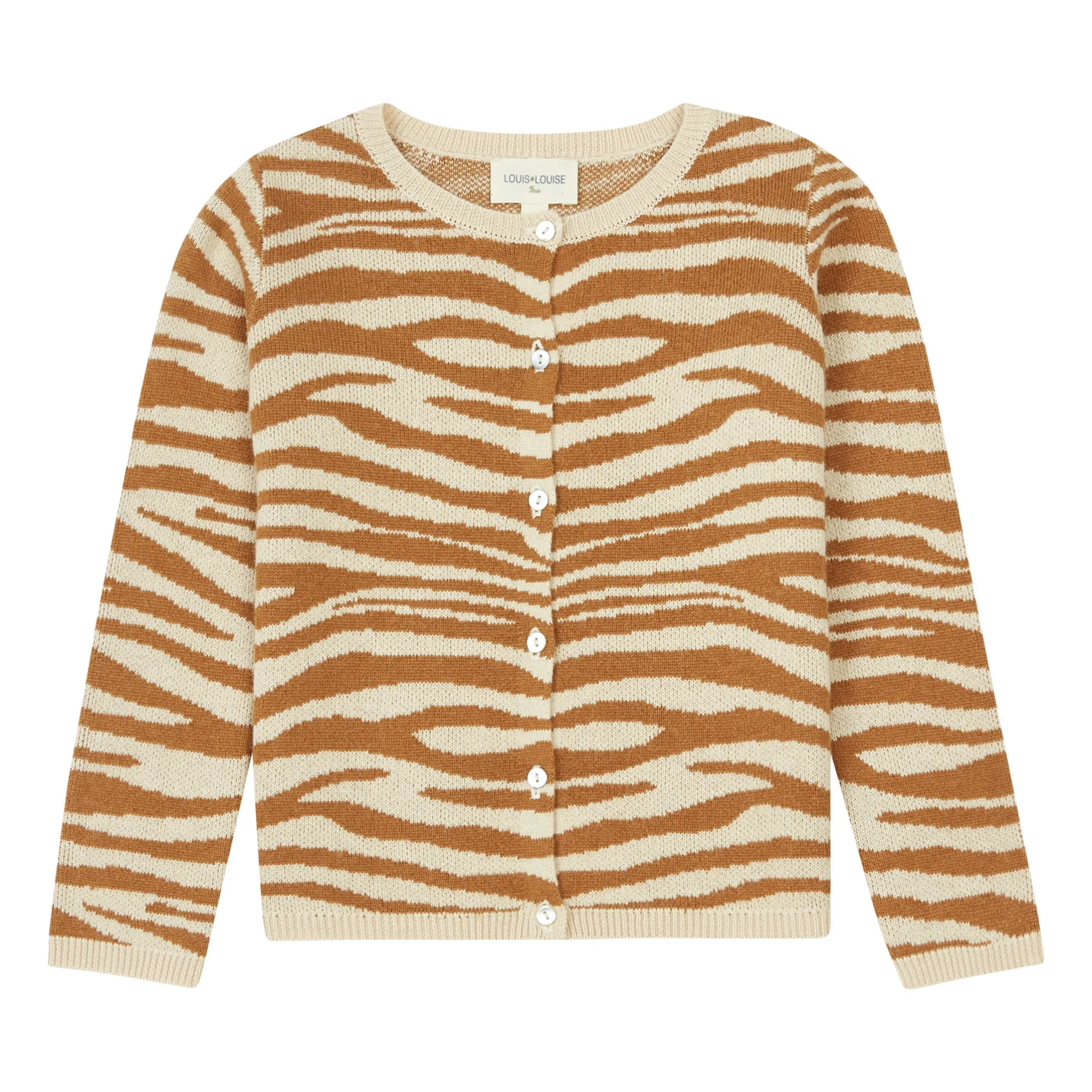 Louis Louise - Vianna Cotton and Wool Cardigan - Pale pink | Smallable