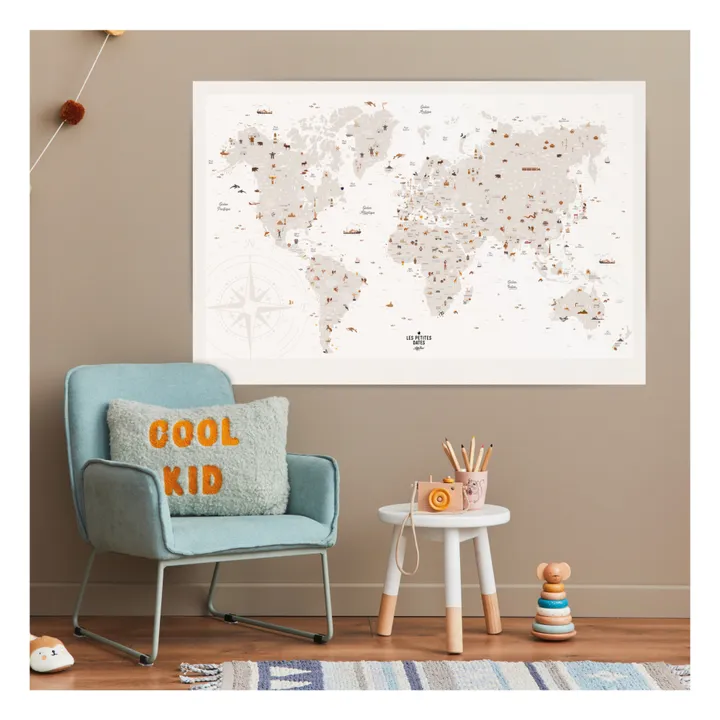 Les Petites Dates - World Map Stamp Poster | Smallable