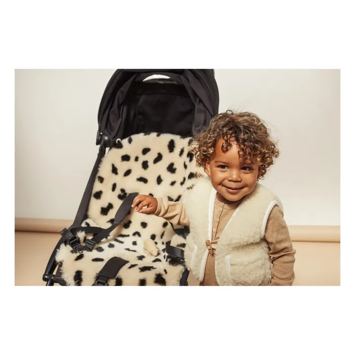 BINIBAMBA - Sheepskin Mat for Stroller or Moses Basket - Leopard ...