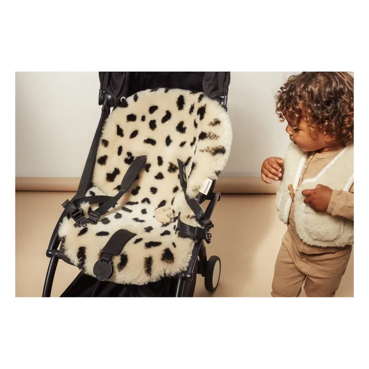 BINIBAMBA - Sheepskin Mat for Stroller or Moses Basket - Leopard ...
