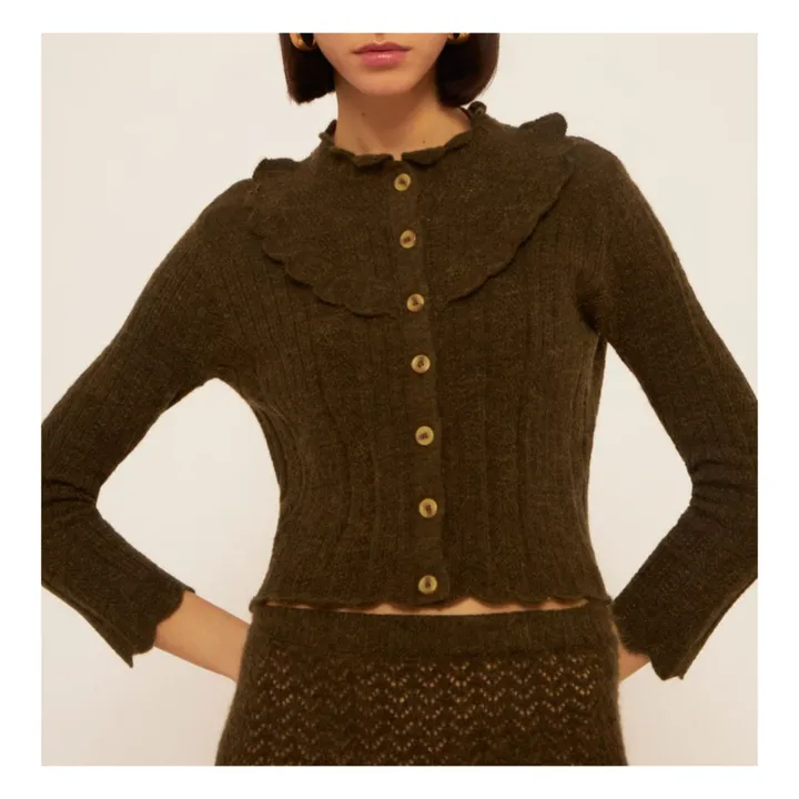Antik Batik - Shilloh Wool and Mohair Cardigan - Khaki | Smallable