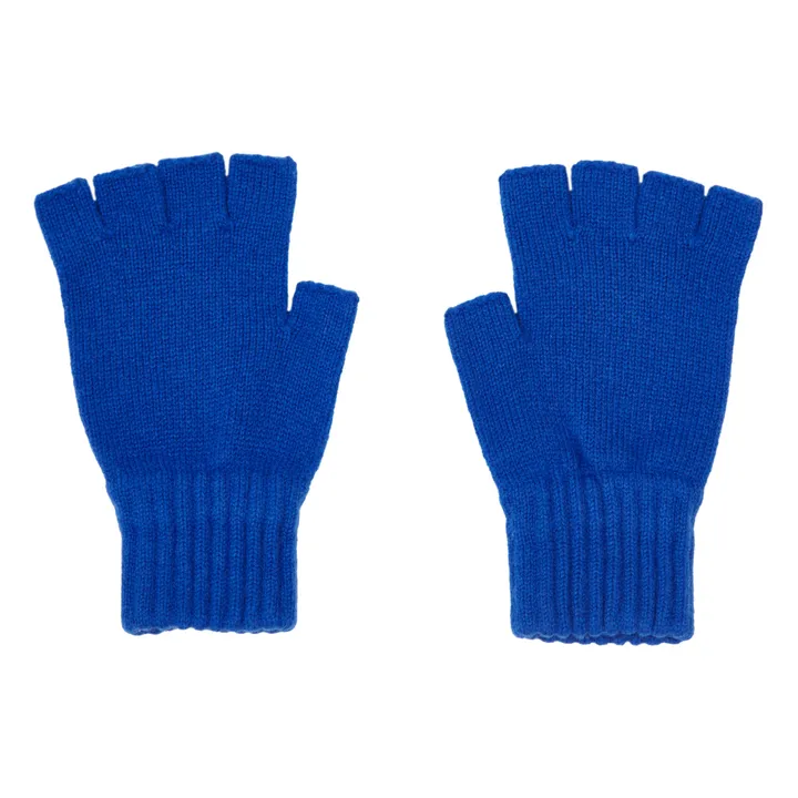 Le Bonnet Amsterdam - Merino Mittens - Electric blue | Smallable