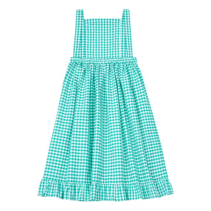 Yoli & Otis - Valeriane Checked Apron Dress - Blue | Smallable